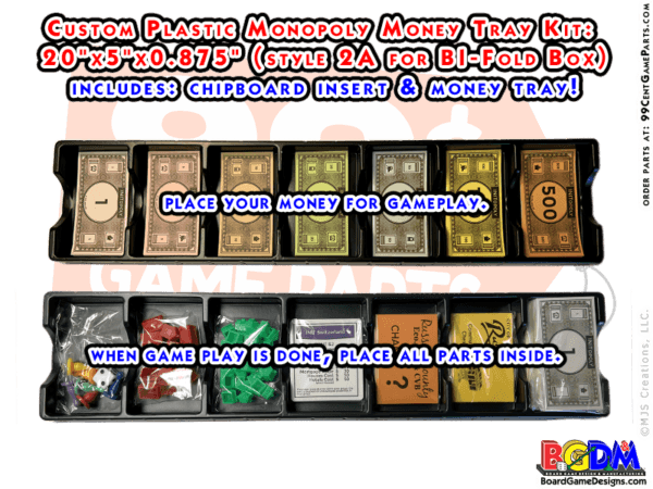 Monopoly Plastic Money Tray, Plastic Custom Monopoly Moneytray