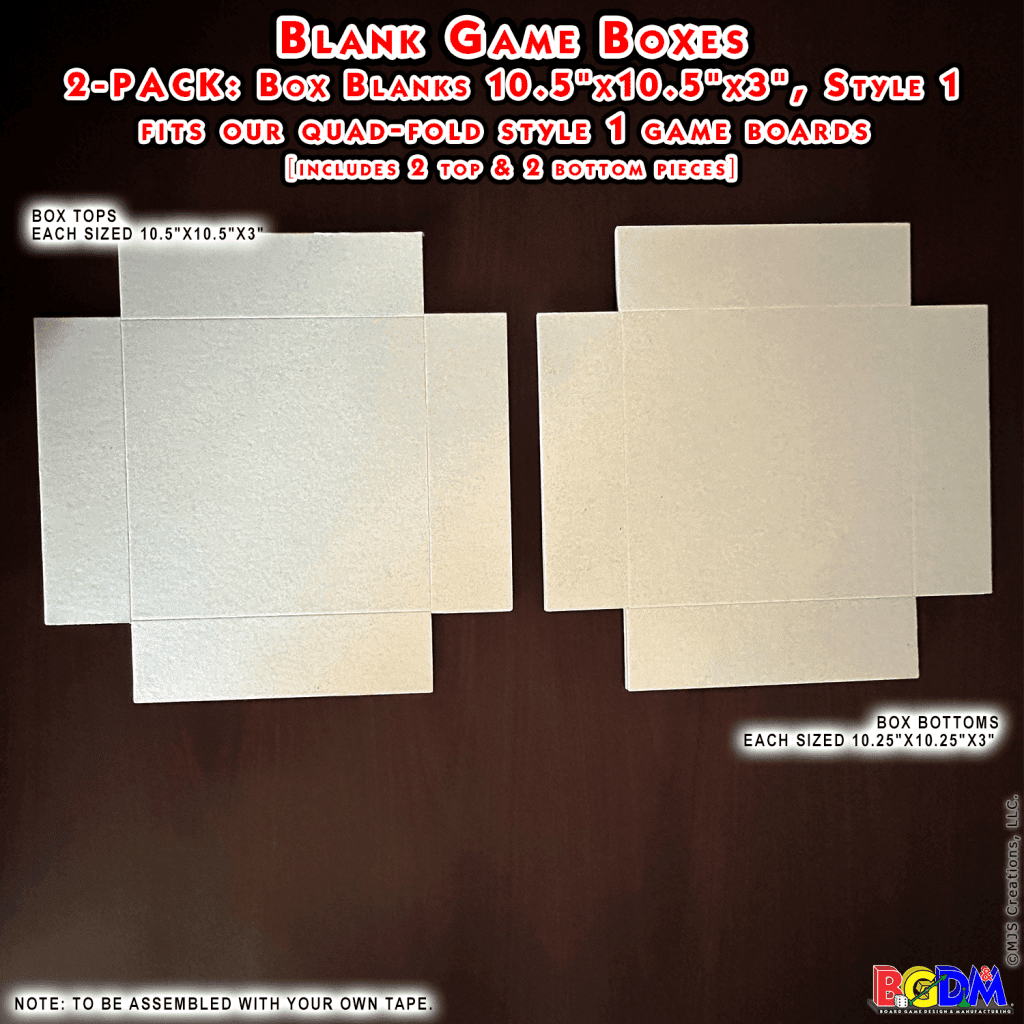 Game Box Blanks, Gamebox, Blank Box for Games, Game Boxes
